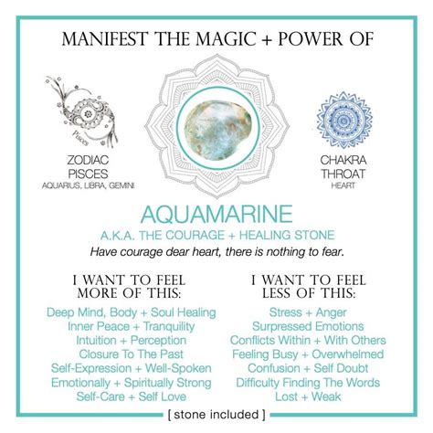 Manifest The Magic Power Of Your Crystal Aquamarine Crystals Healing Properties Crystal