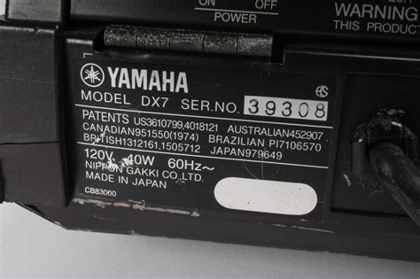 Yamaha Dx7 Digital Programmable Algorithm Synthesizer Fair Condition Ntc Tech