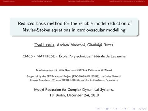 Reduced Basis Method For The Reliable Model Reduction Tu Berlin