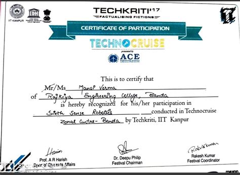 Manshi Verma On Linkedin Workshop Robotics Iitkanpur Aktu Techkriti Technicalskills