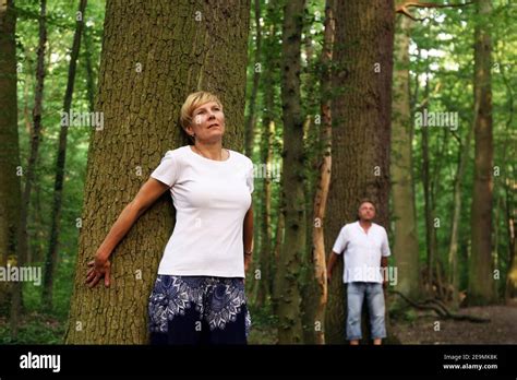 Forest Bathing Shinrin Yoku Nature Therapy Model Released Stock Photo Alamy