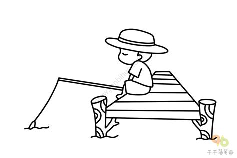 钓鱼怎么画简笔画渔夫 画人简笔画简单 第3页 大山谷图库