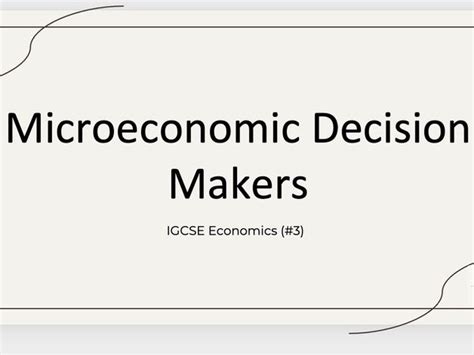 Igcse Economics 0455 Chapter 3 Teaching Slides Teaching Resources