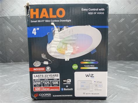 Halo 4in Color And Tunable White Slim Canless Smart Wi Fi Led Recessed Downlight Ebay