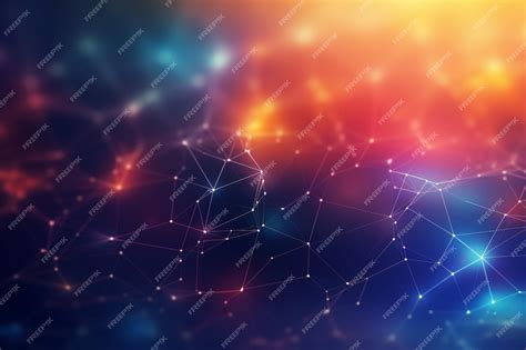 Premium Photo Gradient Style Network Connection Background