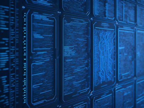 Premium Photo Blue Digital Binary Data On Computer Screen Background