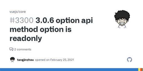 3 0 6 Option Api Method Option Is Readonly Issue 3300 Vuejs Core