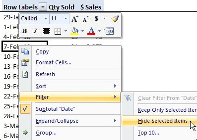 Quickly Hide Selected Items In Excel Pivot Table Excel Pivot Tables