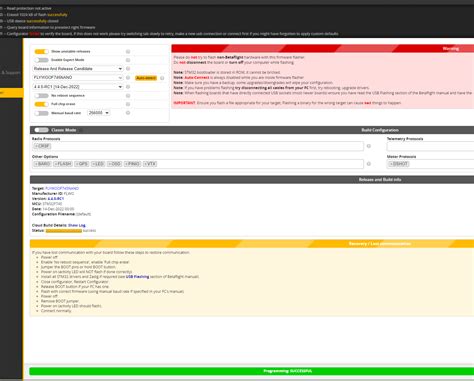 custom defaults are not applied on flywoof745nano under 4 4 0 rc1