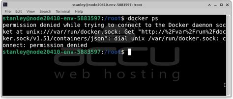 What Steps Can You Take To Resolve A Permission Denied Error In Docker Accuwebhosting