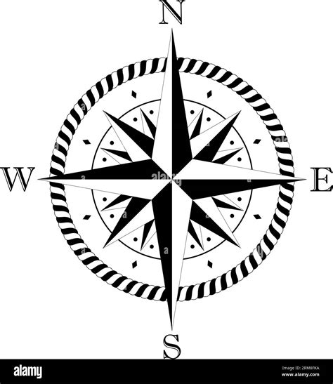 Compass Rose Vector Art Compass Rose Vector Logo Template Illustration