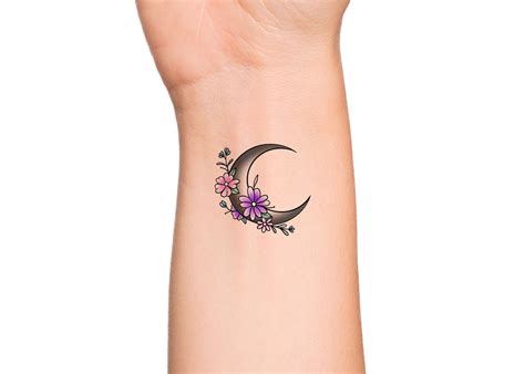 Waning Crescent Moon Tattoo Female