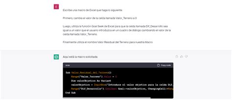 Usando Chatgpt De Openai Para Crear Una Macro De Excel Para Un Modelo Inmobiliario Adventures