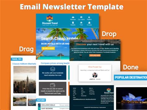 mailchimp drag and drop editable responsive email newsletter template