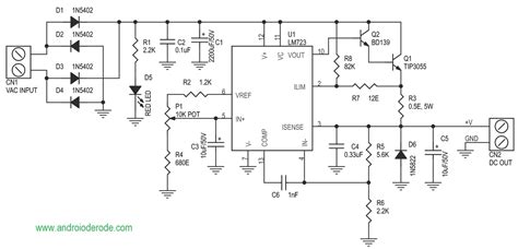 Variable Voltage Regulator Using Lm723 0 20v 4a