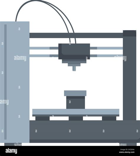 Modern 3d Printer Vector Illustration Showcasing Innovative Technology