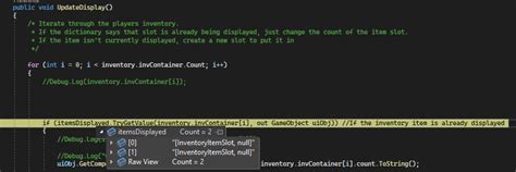 My Dictionary That Links An Inventory Item To A Gameobject Becomes Null For No Explainable