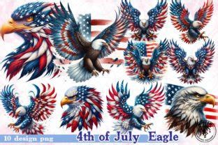 4th Of July Eagle Clipart Png Graphic By Mfreem · Creative Fabrica