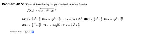 Solved Problem 15 Which Of The Following Is A Possible