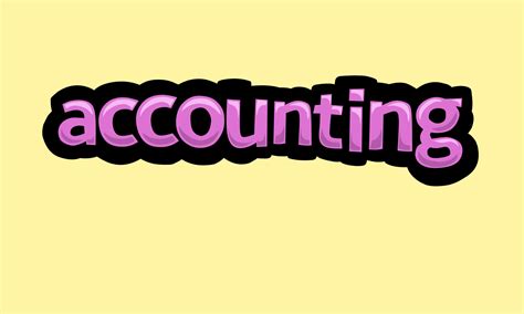 Accounting Writing Vector Design On A Yellow Background 11505361 Vector