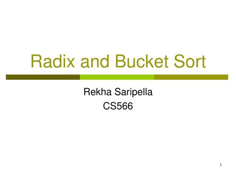 Ppt Radix And Bucket Sort Powerpoint Presentation Free Download Id