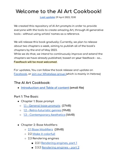 Ai Art Cookbook Pdf Computing