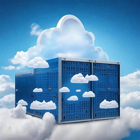 Premium Ai Image Server Cloud Data Storage Concept Cloudscape Digital Online Service