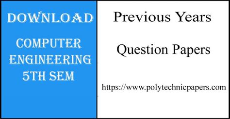 Download Computer Engineering Diploma 5th Sem Previous Years Question Papers Polytechnic Papers