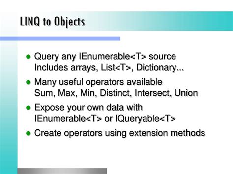 Ppt Linq Powerpoint Presentation Free Download Id5527249