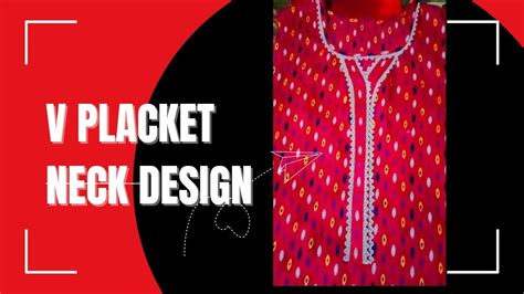 V Placket Neck Design Cutting And Stitching Youtube