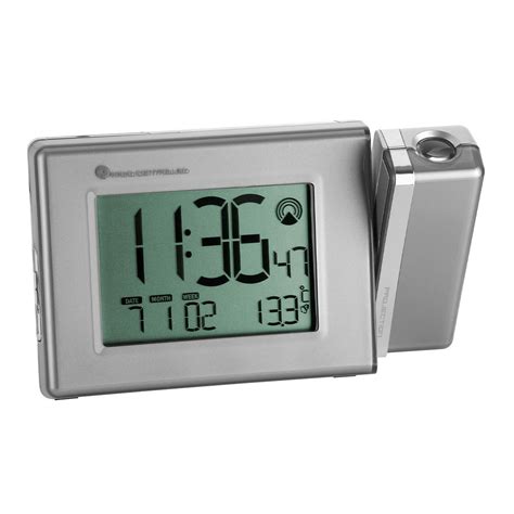 Radio Controlled Projection Alarm Clock With Temperature Tfa Dostmann