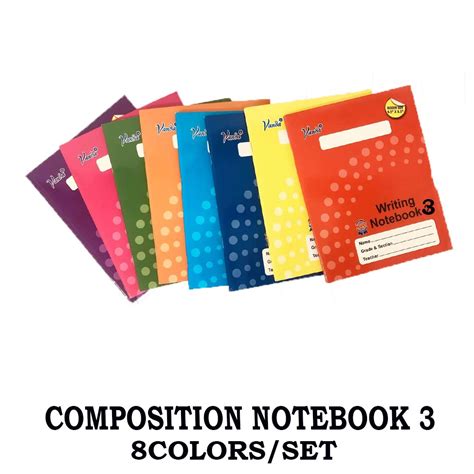8colorsetk12 Prepgrade123 Writingcomposition Notebook Bigger Size