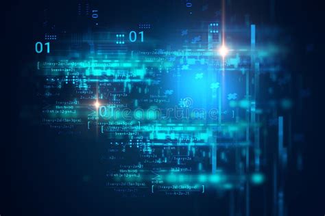 digital code number abstract technology background stock illustration