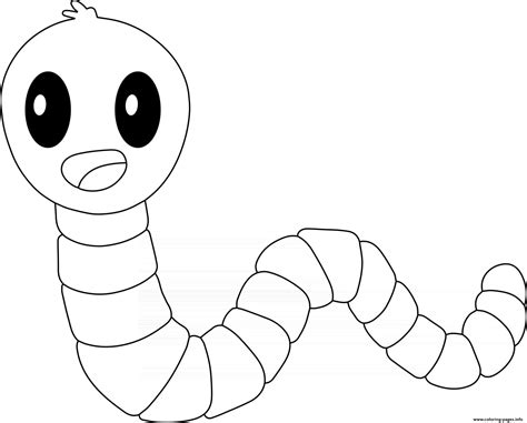 Earthworm Coloring Page Printable