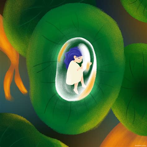 森林女孩风格插画设计作品 设计人才灵活用工 设计dna