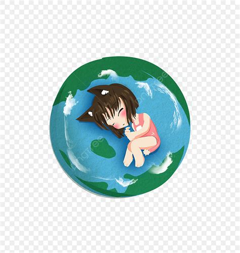 만화 포스터 그림 일러스트 손으로 그린 아름다운 사랑 지구를 사랑해 패턴 장식 디자인 Png 일러스트 및 Psd 이미지 무료 다운로드 Pngtree