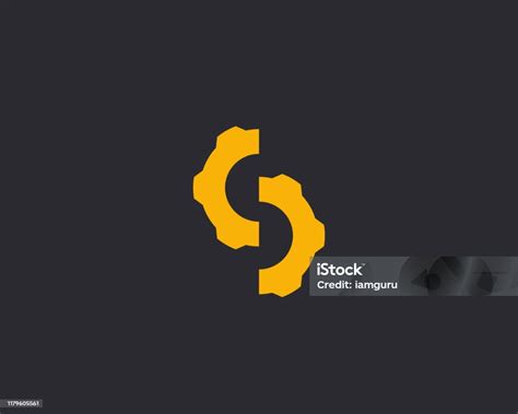 S 편지 서비스 기어 로고 아이콘 디자인 추상 현대 미니멀 스타일 일러스트 수리 톱니 바퀴 벡터 엠블럼 기호 기호 마크 로고 타입 개성 개념에 대한 스톡 벡터 아트 및 기타