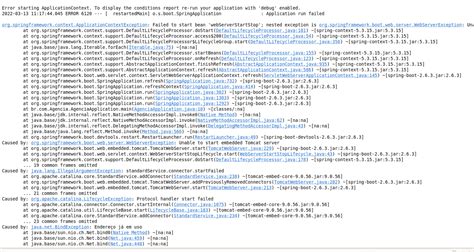 Protocol Handler Start Failed Spring Data Jpa Repositórios Consultas Projeções E
