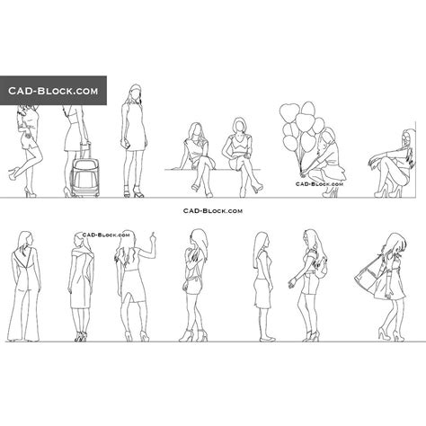 Girls Set 1 Cad Blocks Autocad Dwg Girls Set 1 Cad Blocks Autocad Dwg