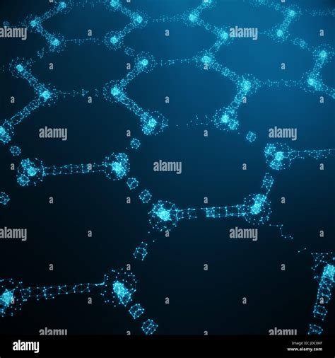 Abstract Nanotechnology Hexagonal Geometric Form Close Up Concept