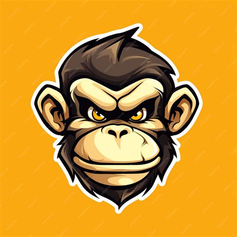 Monkey Cartoon Logo Premium Ai Generated Image
