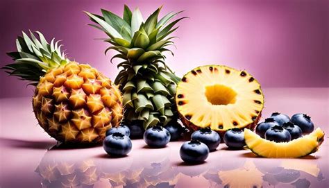 Blueberry And Pineapple Premium Ai Generated Image