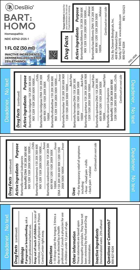 Dailymed Bart Homo Bartonella Bacilliformis Bartonella Bacilliformis Dna Bartonella