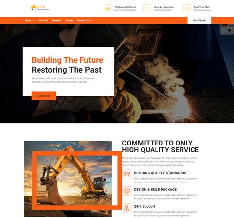 Brixal Construction And Building Elementor Template Kit Elementor Kit