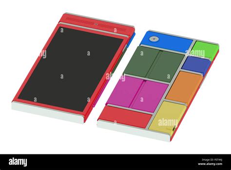 Modular Smartphone Concept Isolated On White Background Stock Photo Alamy