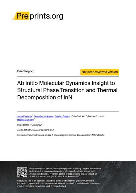 Pdf Ab Initio Molecular Dynamics Insight To Structural Phase