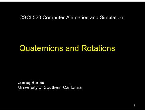 Pdf Quaternions And Rotations Dokumentips