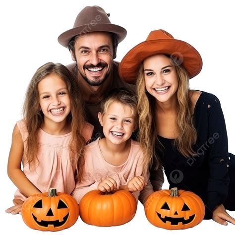 어머니 아버지와 딸이 집에서 즐거운 시간을 보내고 있다 할로윈을 준비하는 행복한 가족 할로윈 장식 Png 일러스트 및