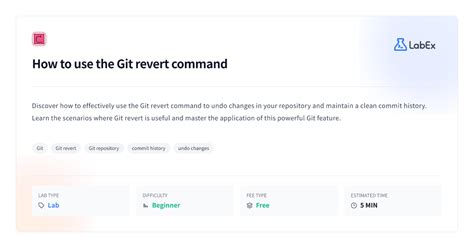 How To Use The Git Revert Command Labex How To Use The Git Revert Command Labex