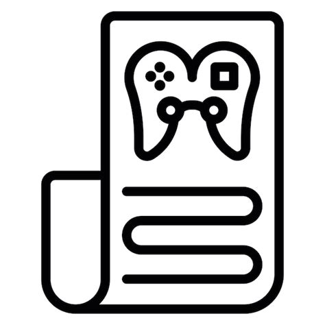 premium vector game script line illustration